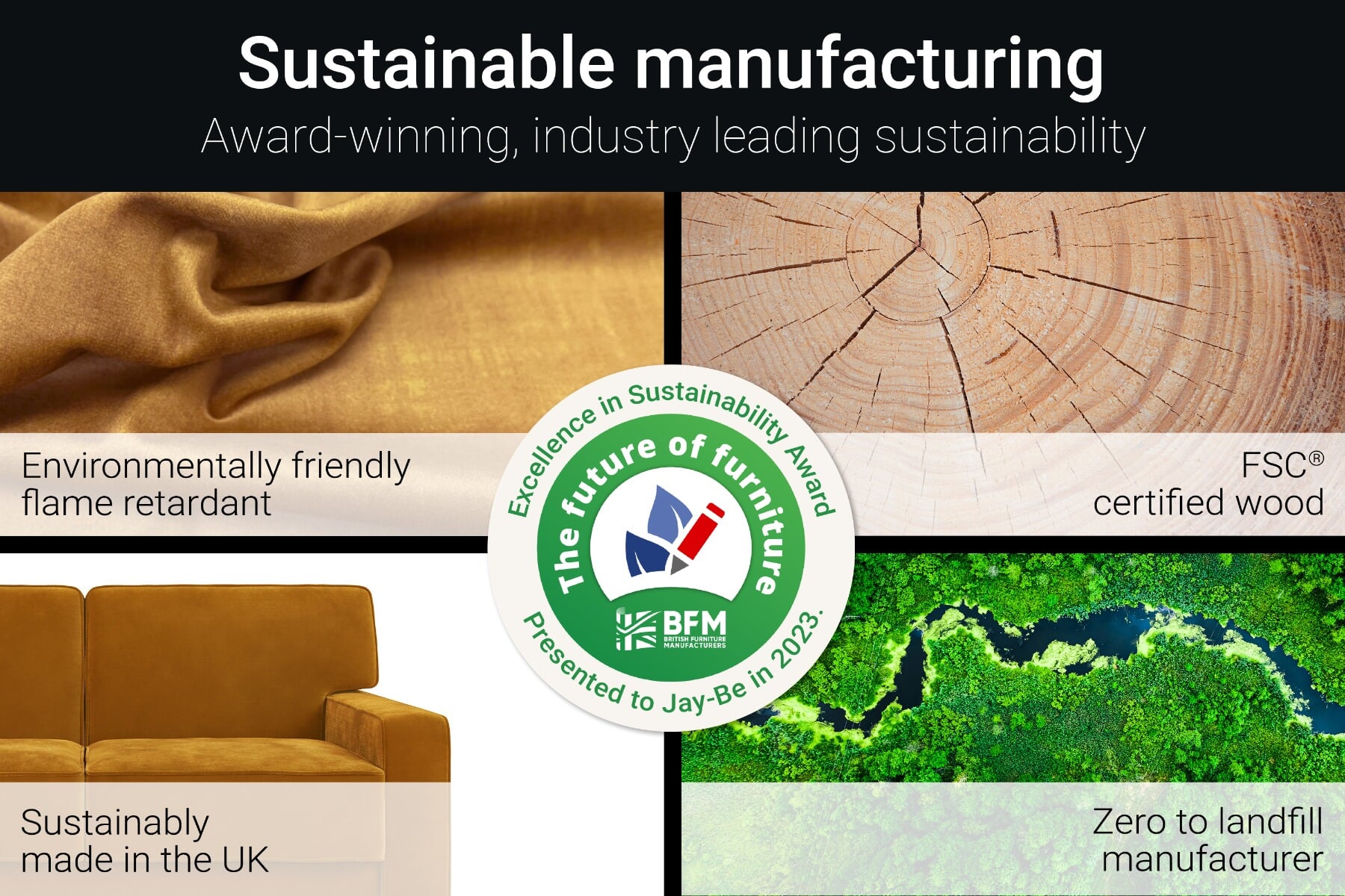 Jay-Be® Linea Sofa Bed with e-Sprung™ Mattress - Three seate