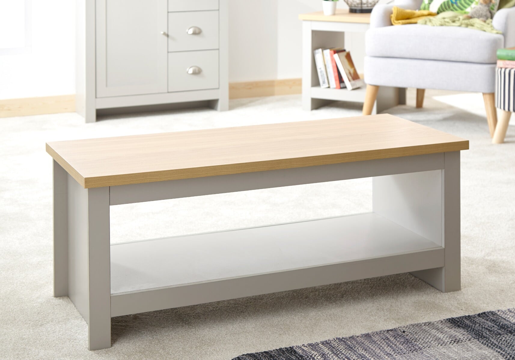 GFW Lancaster Coffee Table With Shelf