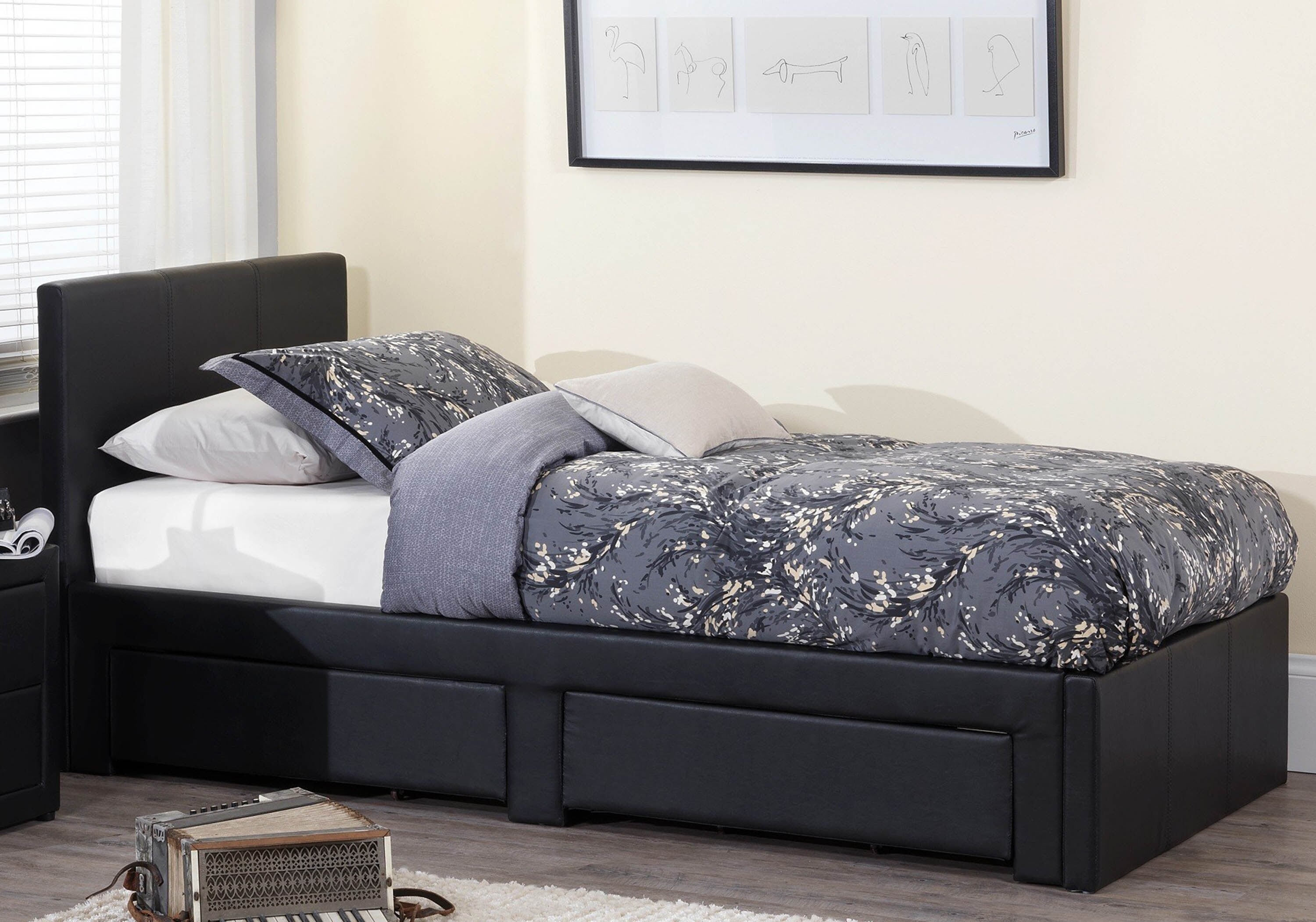 Leather Beds – Faux Leather Beds – Leather storage Bed